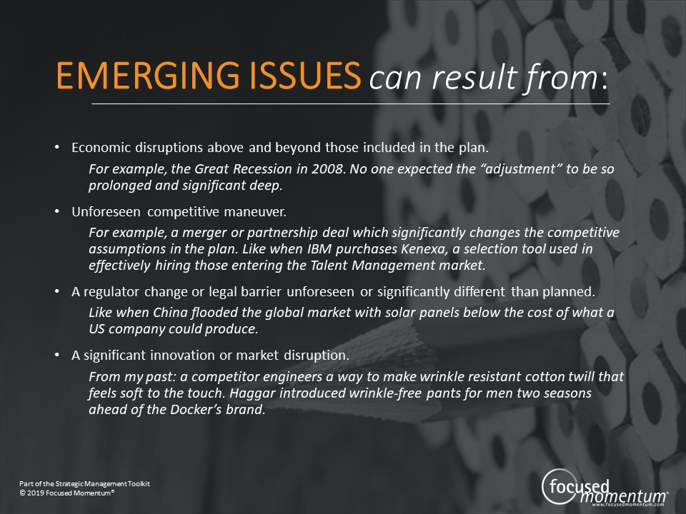 An Obstacle to Resolve or a Bona Fide Emerging Issue?